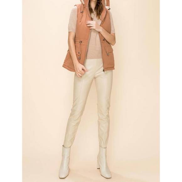 HYFVE | Jackets & Coats | New Hyfve Sherpa Lined Hooded Vest In Camel ...